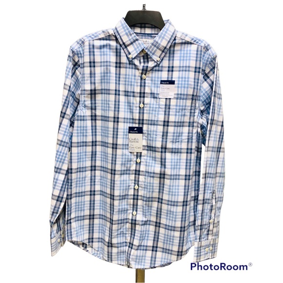 croft & barrow | Shirts | Croft Barrow Classic Fit Blue Plaid Long ...